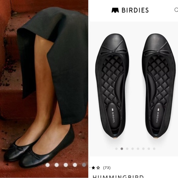 Birdies | Shoes | Birdies The Hummingbird Sz 9 Black Leather Ballet ...